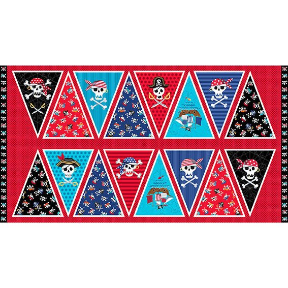 Pirate Bunting Panel - 60cm x 110cm - Makower – The Eternal Maker