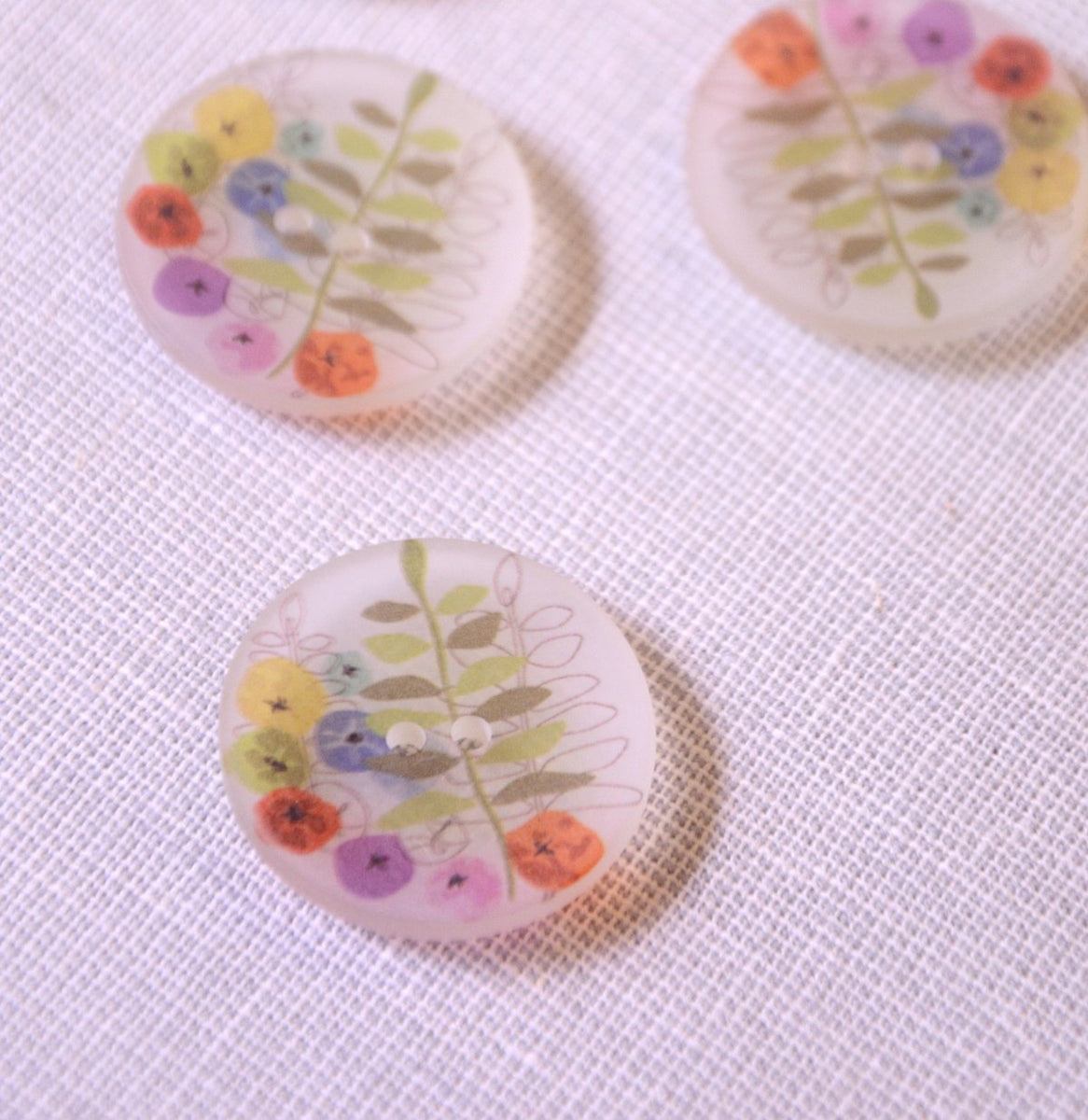Abstract Floral Translucent Button - 26mm – The Eternal Maker